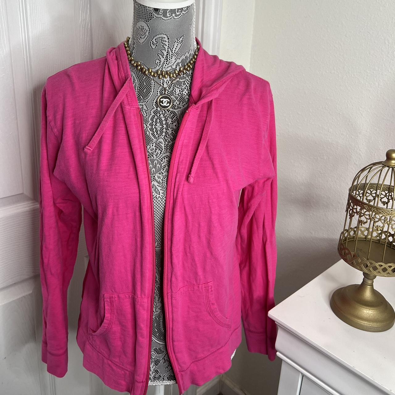 pink zip up jacket - Depop