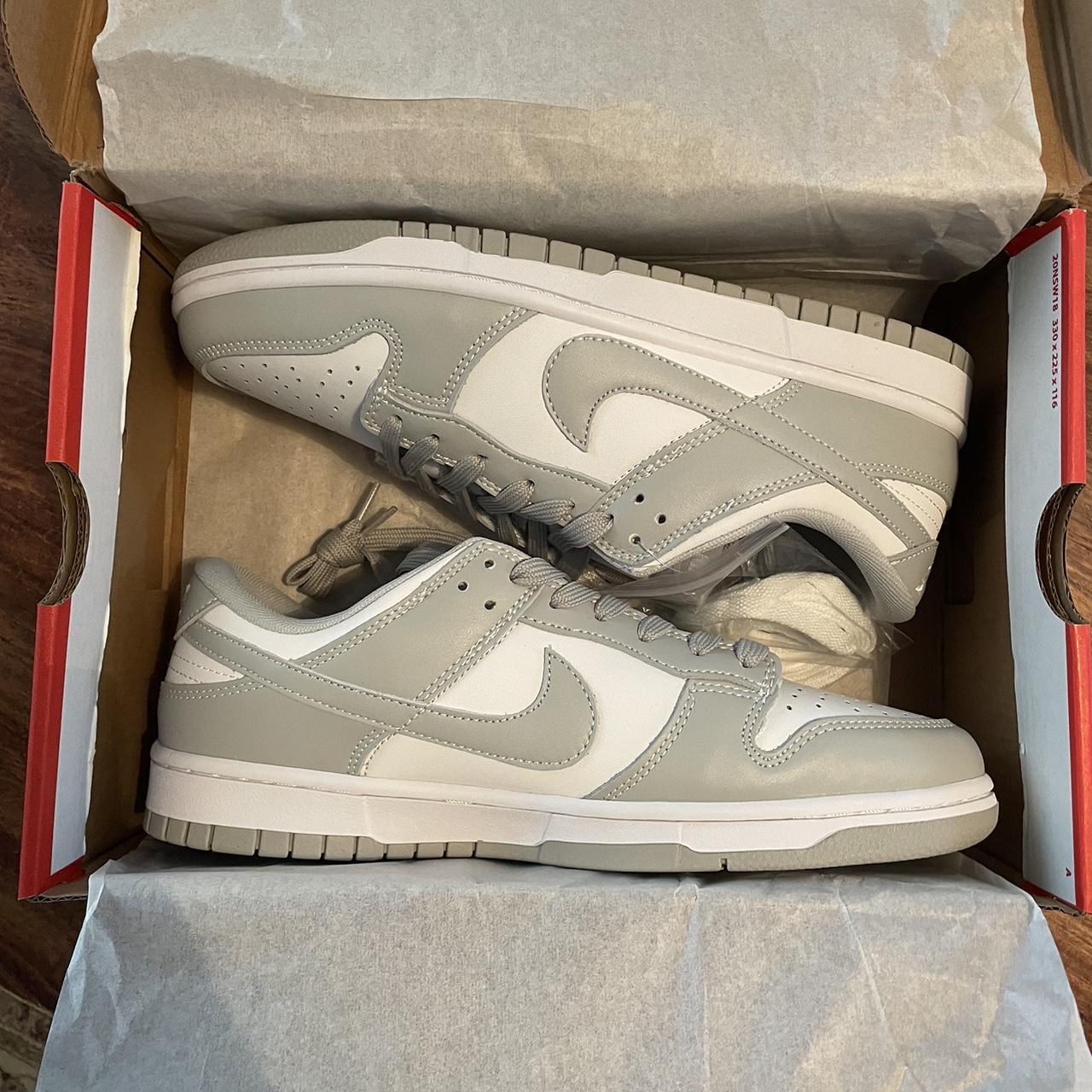 Nike Grey Fog Dunks UK8 - Depop