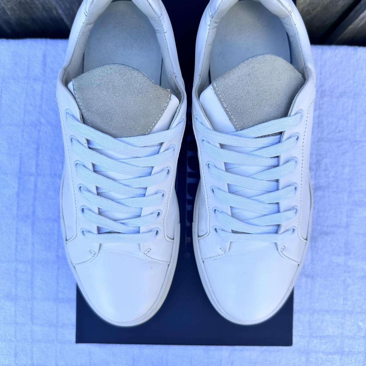 Pre loved mallet London cup sole leather trainer in... - Depop
