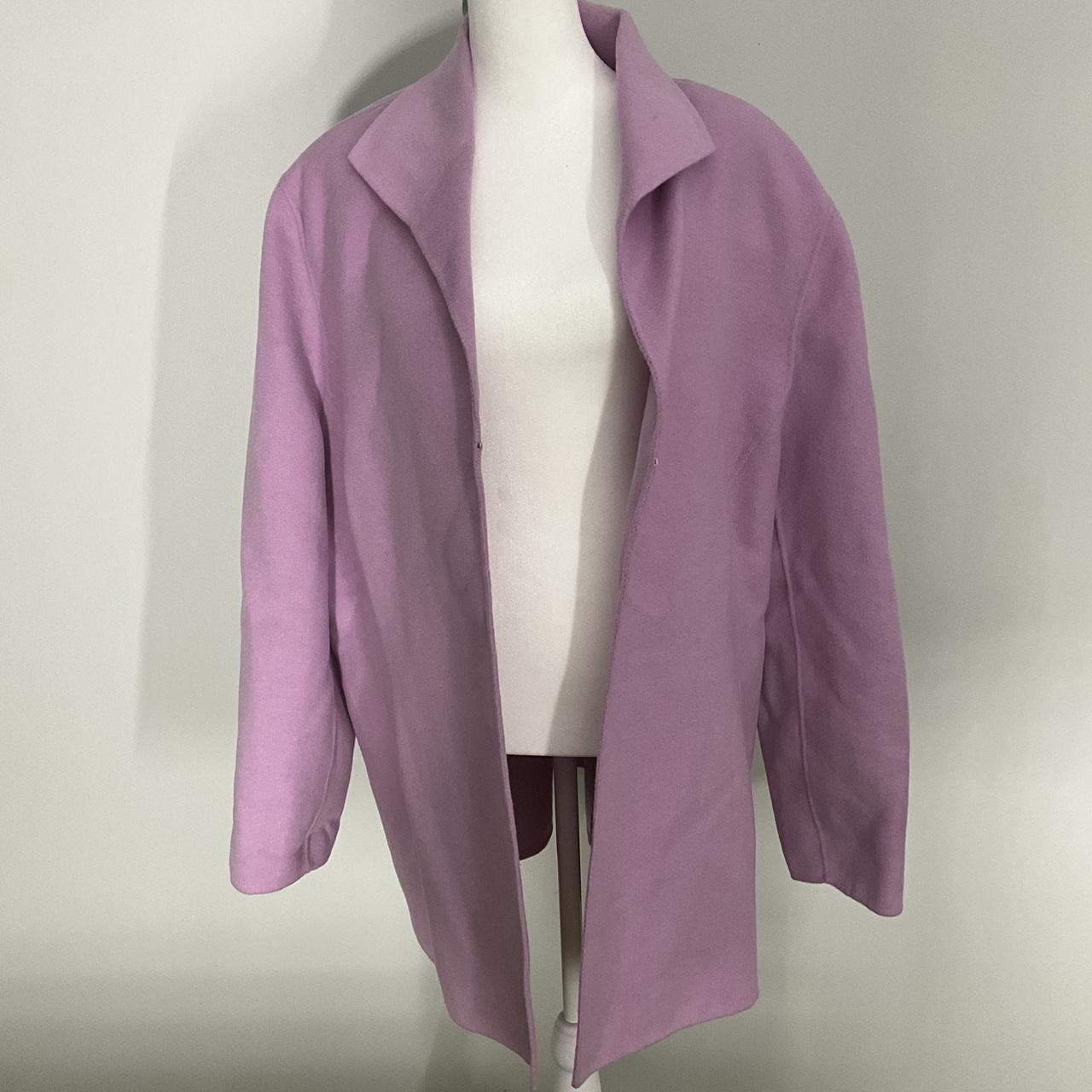 Lilac Trench Coat. Valerie Steves, Wool Blend. Size... - Depop