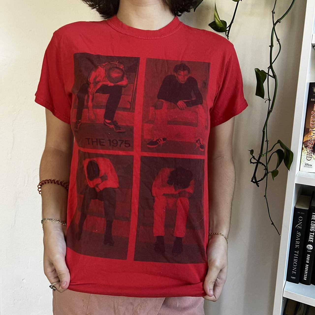 Red 1975 band merch t-shirt! I’ve barely worn it so... - Depop