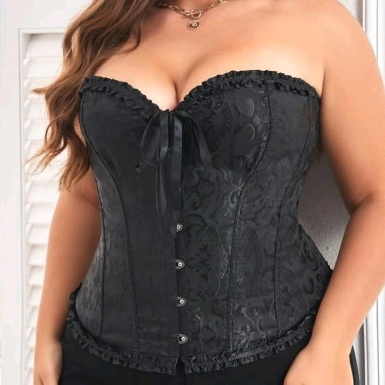 Plus Size Jacquard Lace up Corset. Size 2XL/16-18.... - Depop