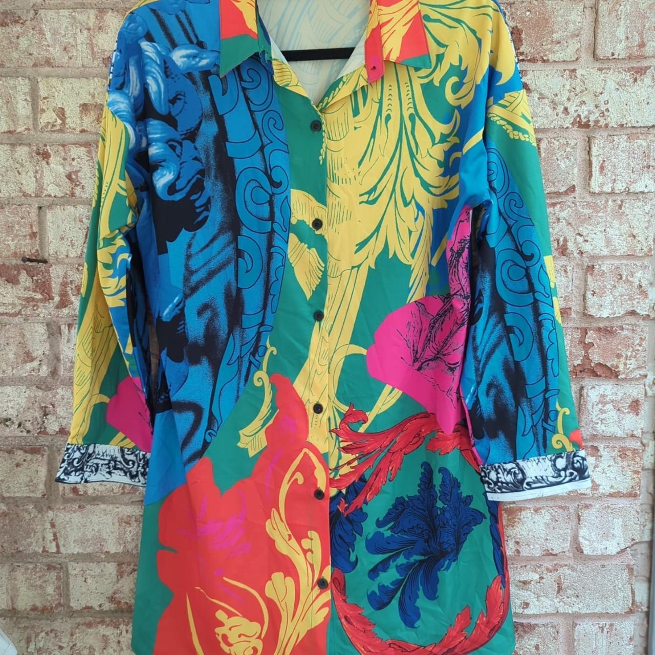 This is a beautiful, Colorful and bright Button Up... - Depop