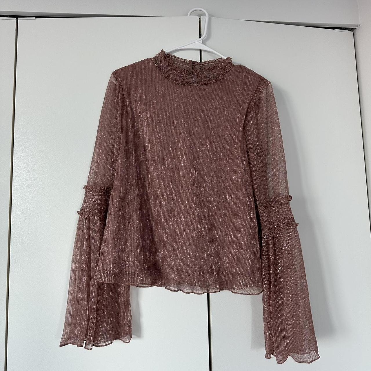 Sparkly mesh pink top #sparkly #mesh - Depop