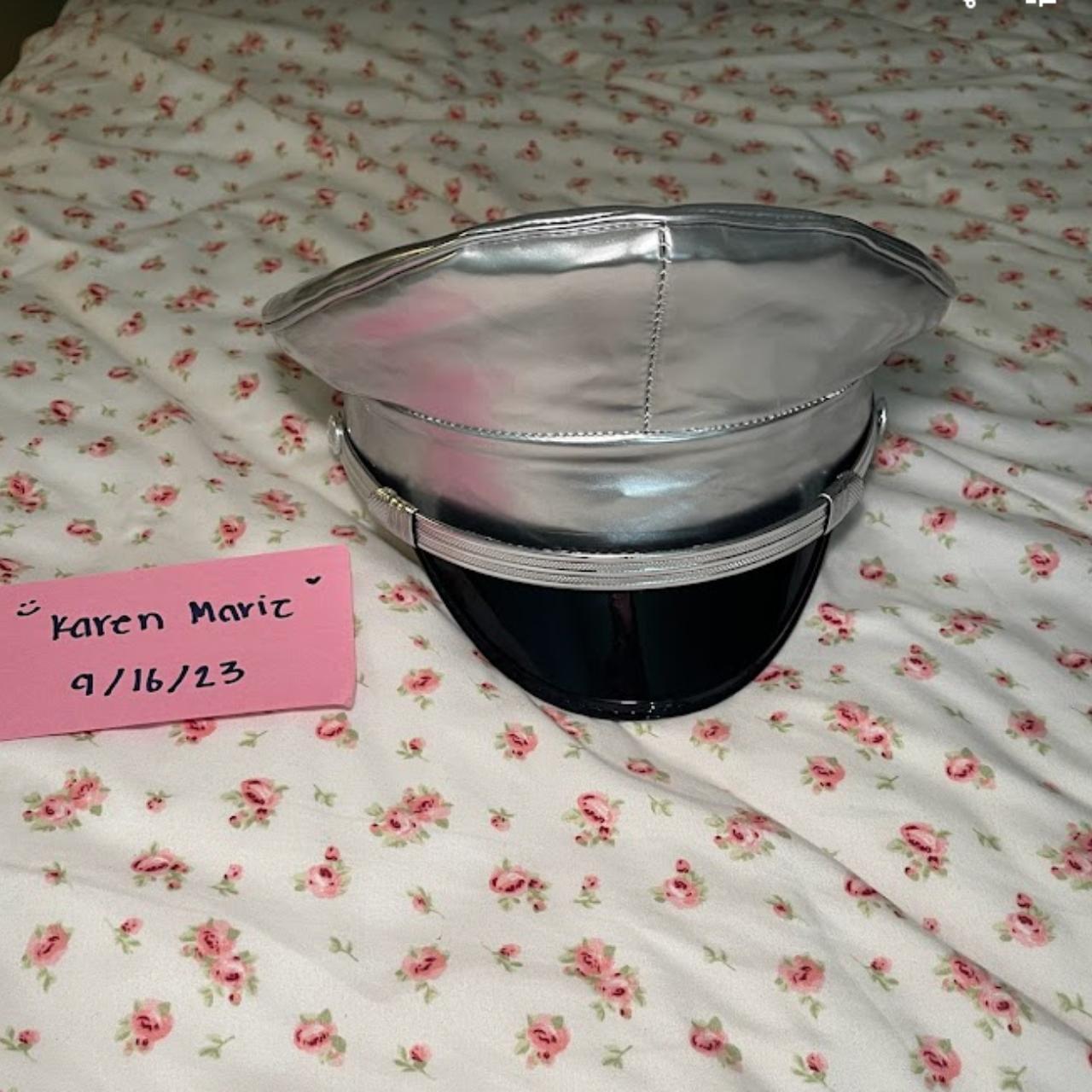 Silver captains hat New, never worn, no tags Was... - Depop