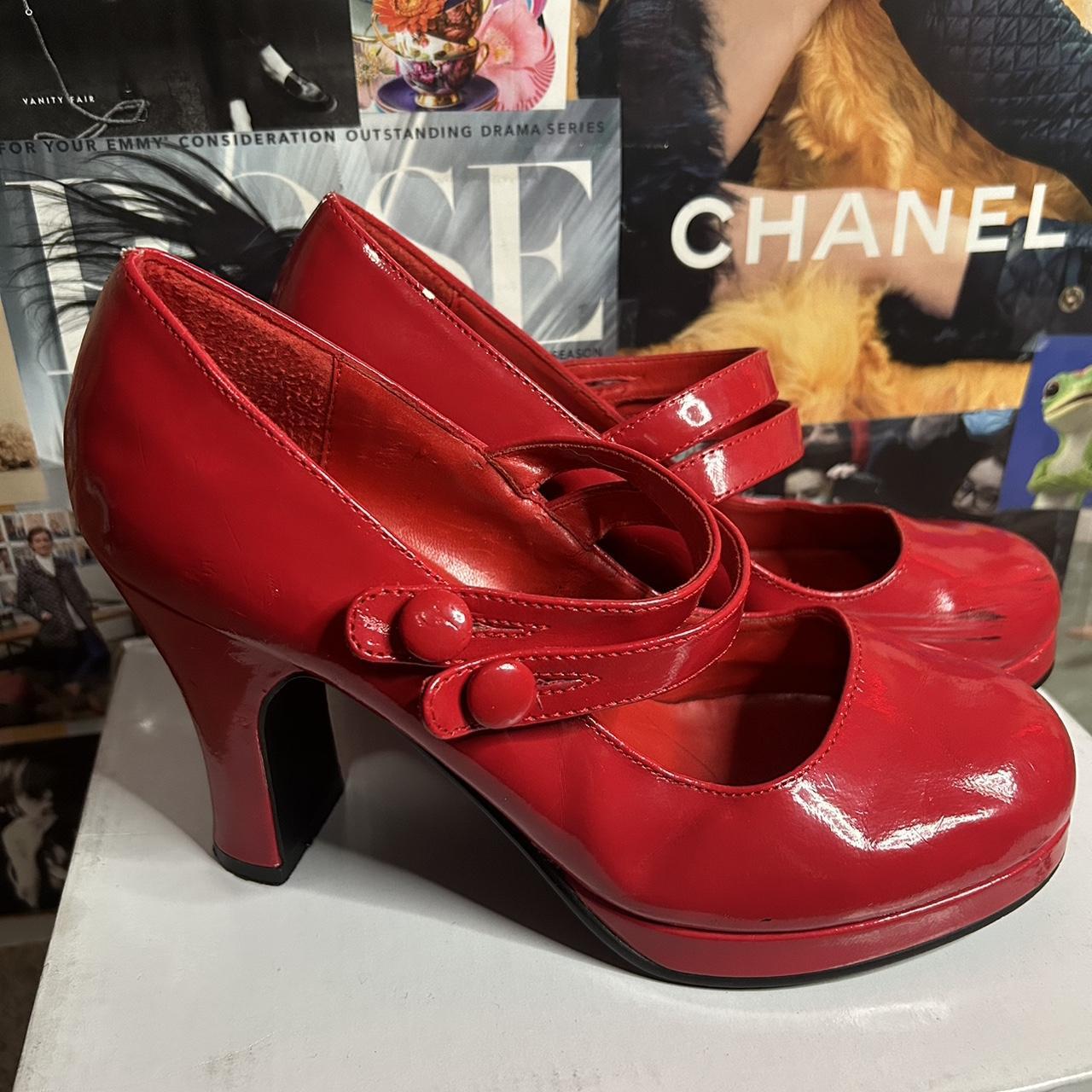 Vintage Hot Topic Red Mary Janes #vintage... - Depop