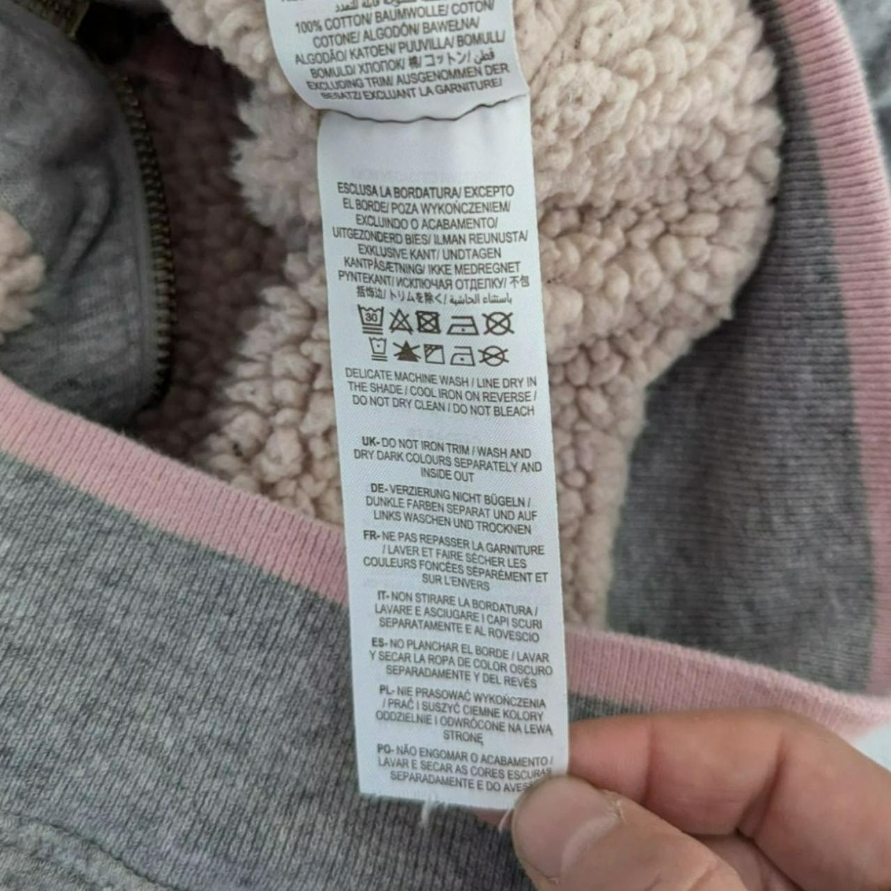 Mini Boden Girls Cat Hoodie Jacket Faux Shearling... - Depop