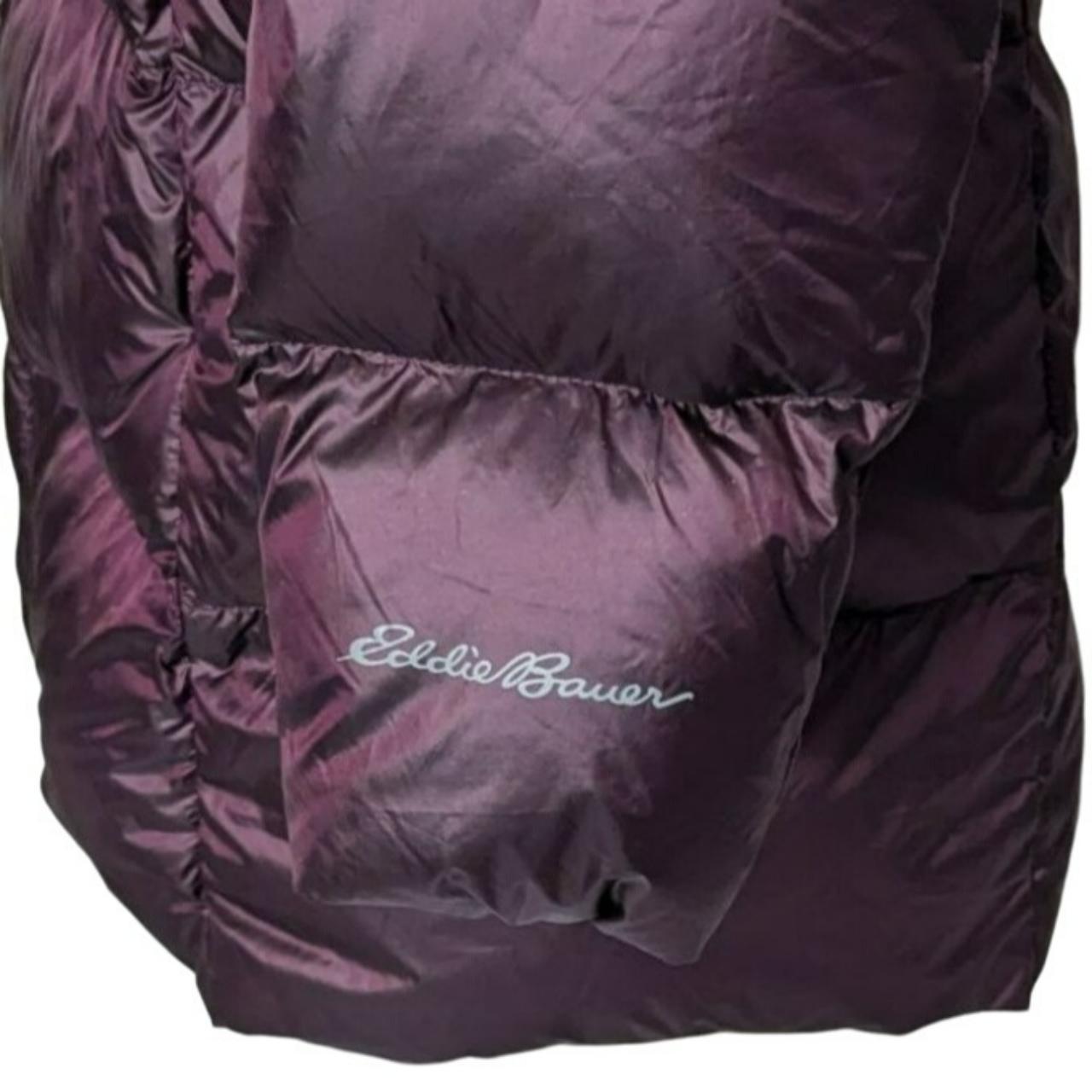 Purple Down Puffer Coat Womens Parka Size Medium... - Depop