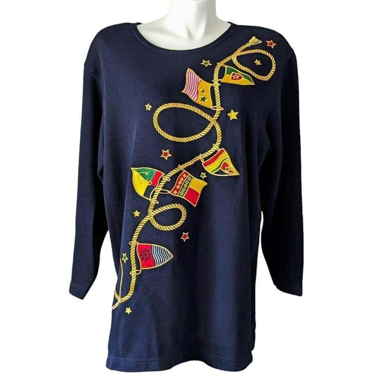 Vintage Tunic Top Women 3X Nautical Preppy Sailor... | Depop