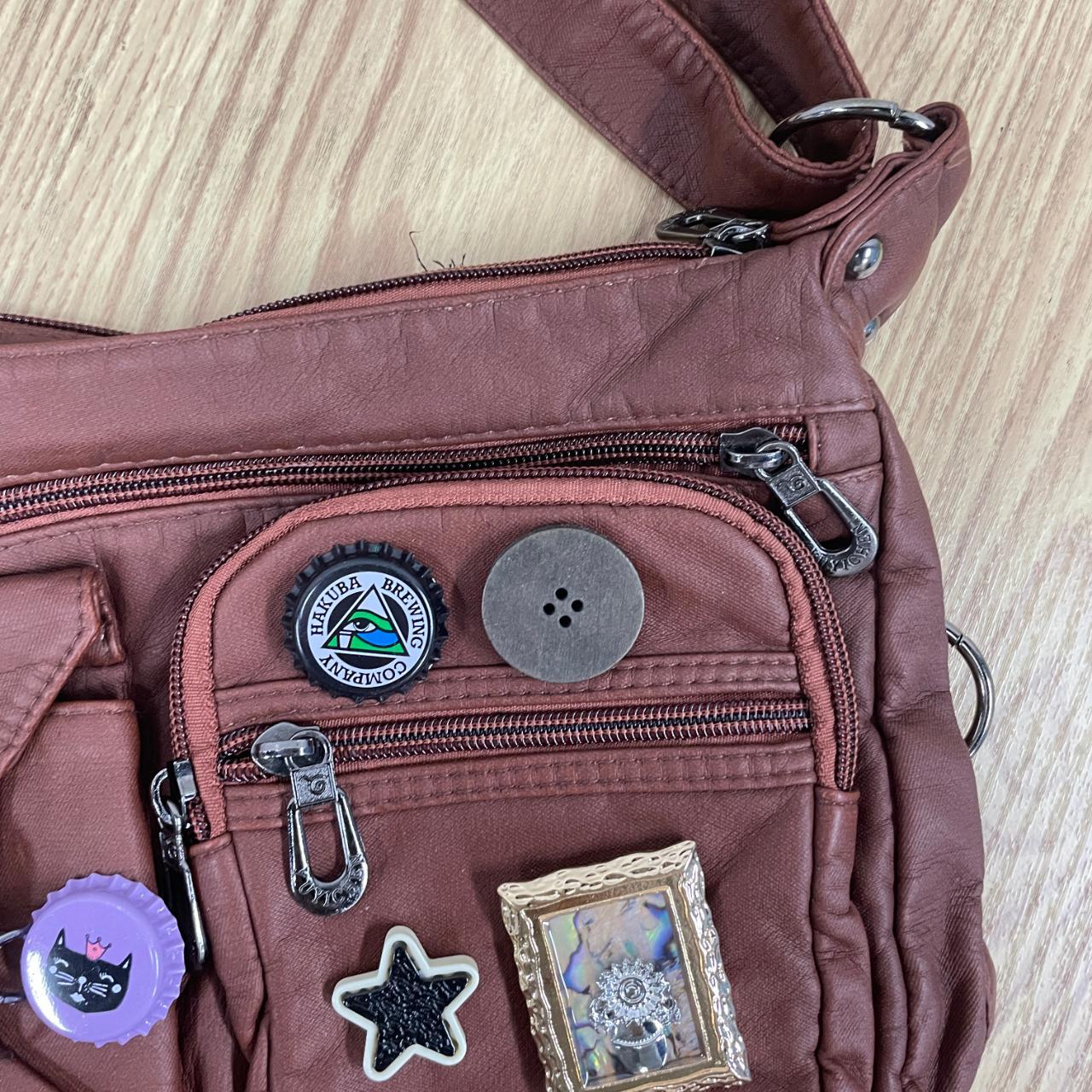 Redbrown Retro Button Bottle Cap Shoulder Bag, Hot... | Depop