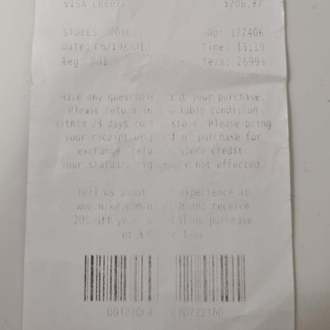 Jordan 1 x Off White Retro High UNC receipt - Depop