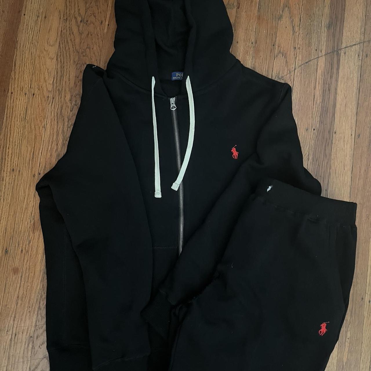Polo Ralph Lauren Sweatsuit Black & Red Polo Ralph... - Depop