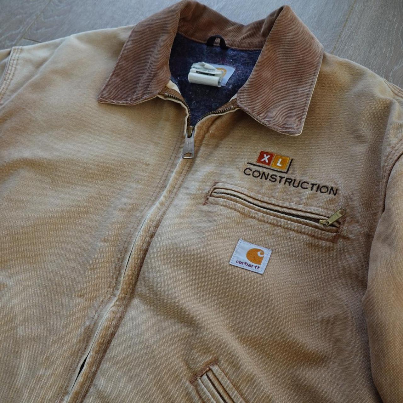Vintage Carhartt Detroit jacket J01 Brn 44 Brown... | Depop
