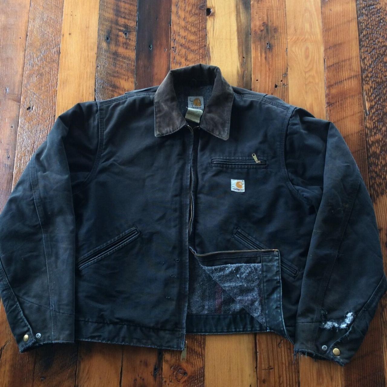 Vintage Carhartt Detroit Blanket Lined Bomber Jacket... - Depop