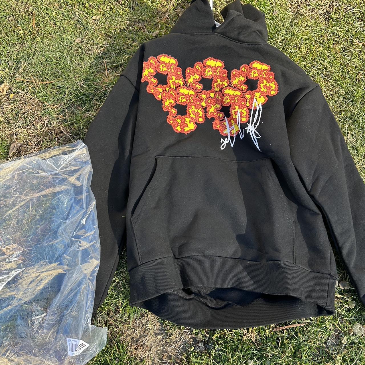 Denim tear x Off Set Hoodie Size small TTS Worn a... - Depop