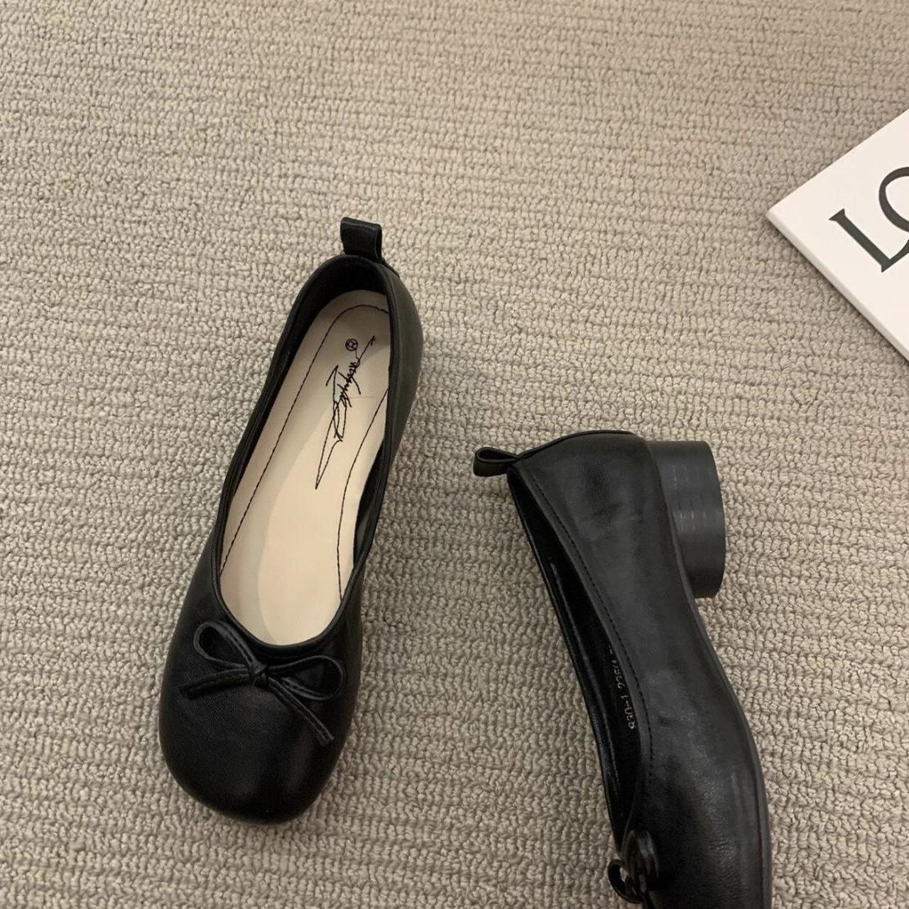 Brand new heeled ballet flats. Thick heel with a... - Depop