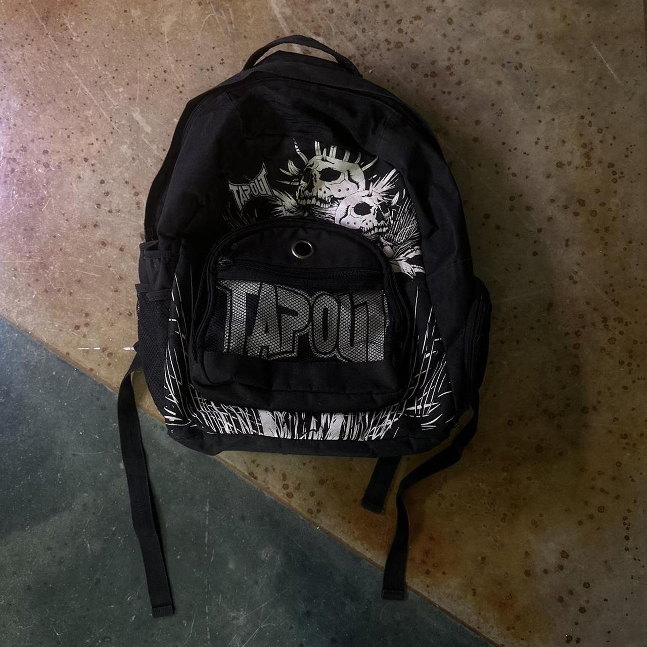 TAPOUT backpack- sick y2k grunge backpack with rad... - Depop