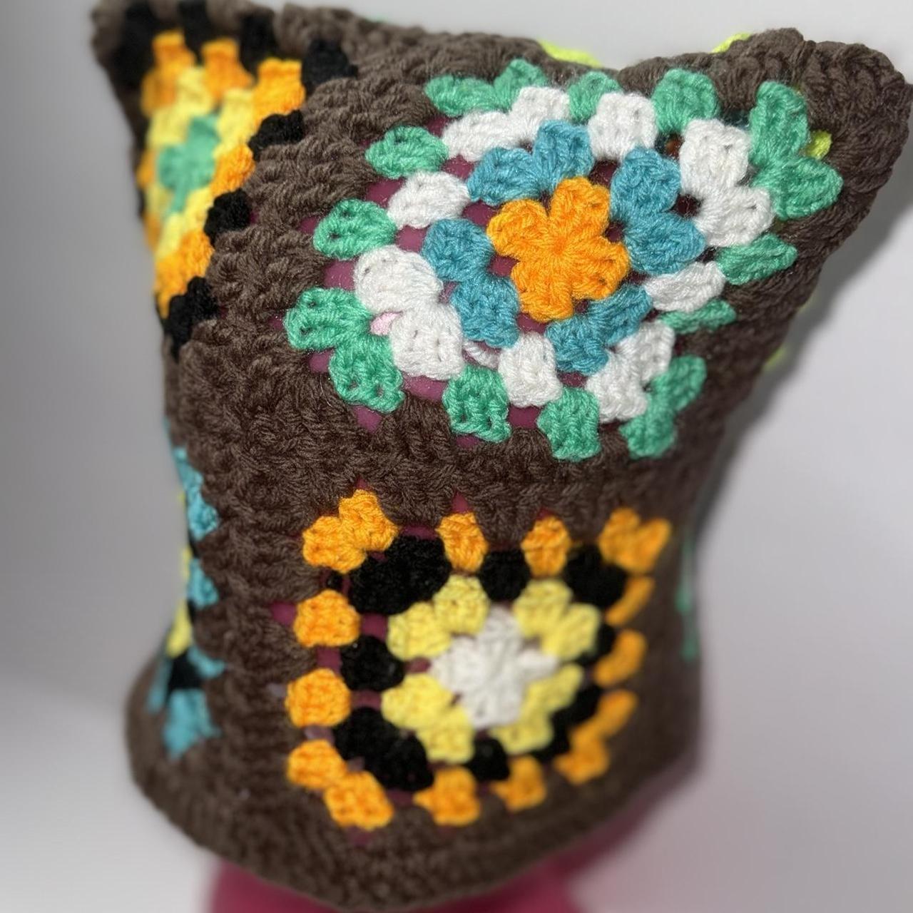 Crochet Granny Square Hat x inspired by Kai Cenat’s... - Depop