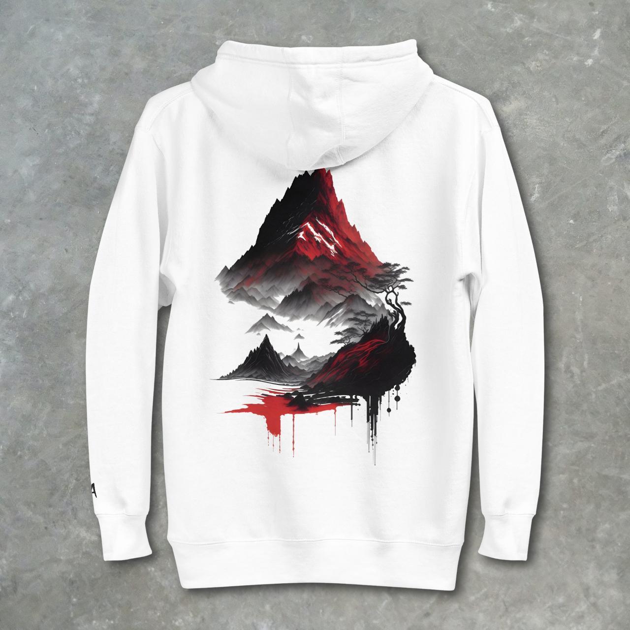 Y2K Lonely Summit Back Print Hoodie, Trendy Back... - Depop