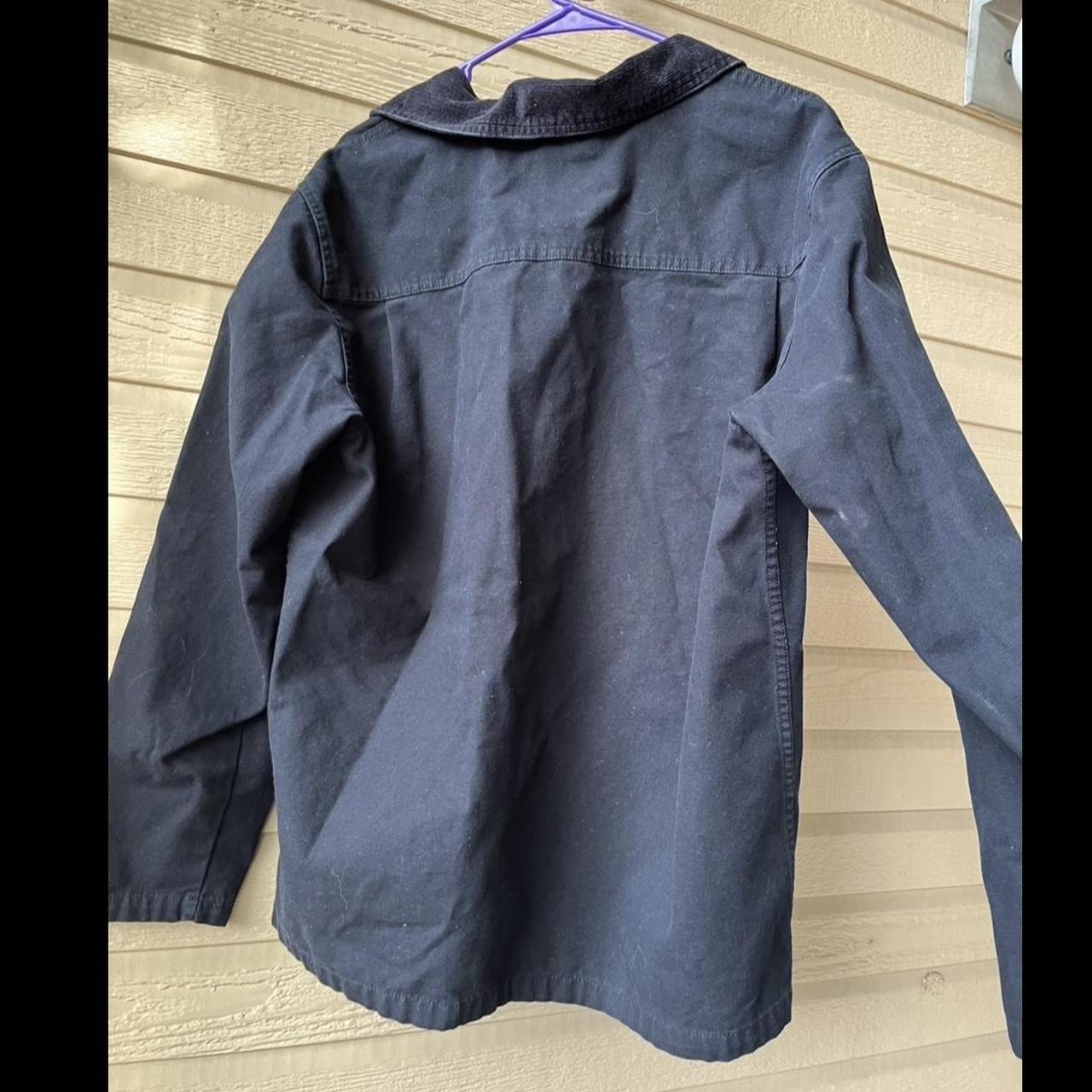 Black vans jacket - Jean like material with a... - Depop