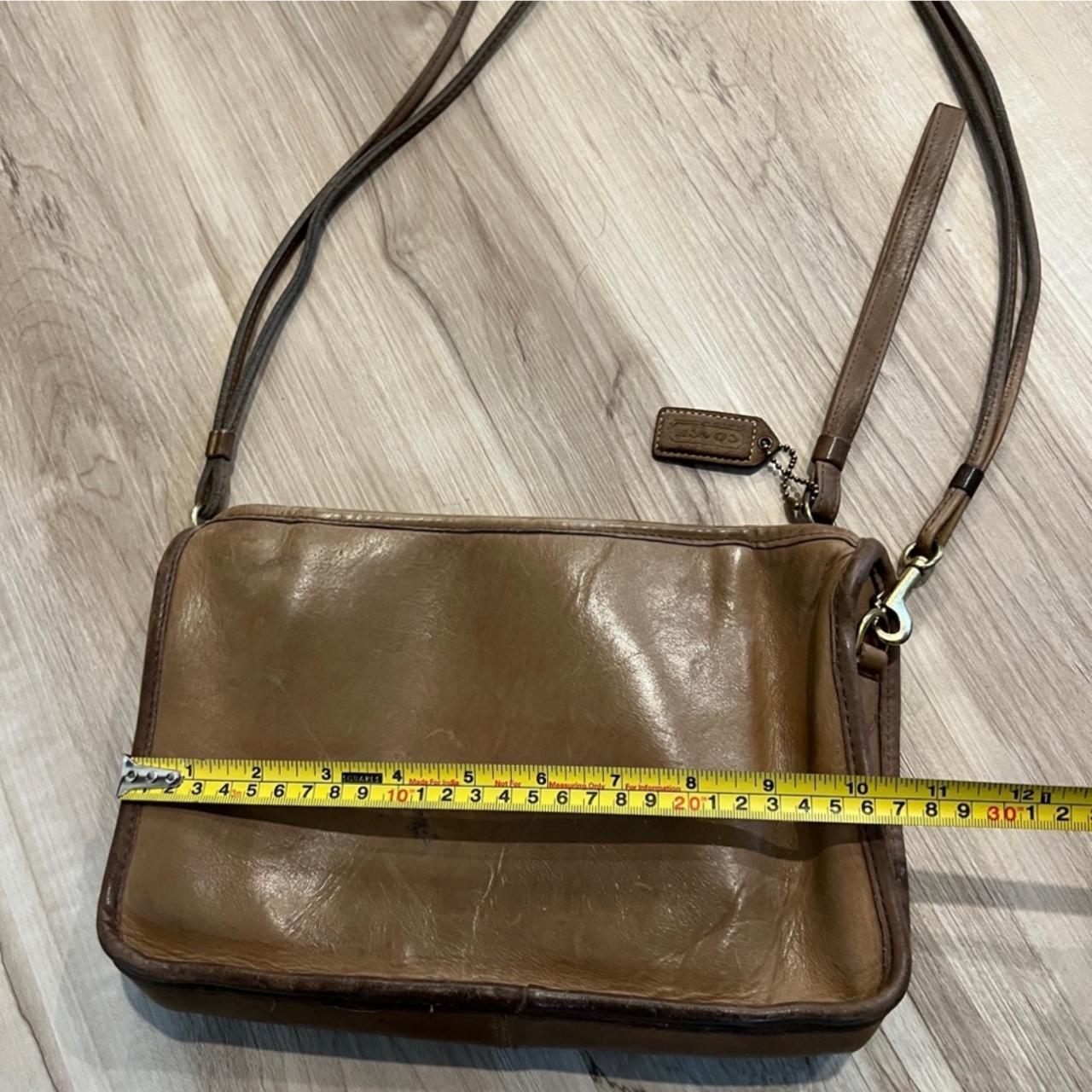 Vintage Coach Tan Leather Convertible Shoulder Bag.... - Depop