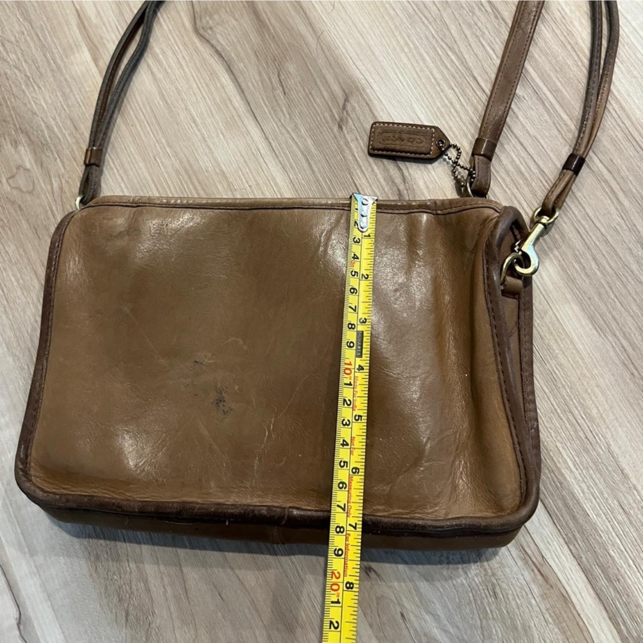 Vintage Coach Tan Leather Convertible Shoulder Bag.... - Depop