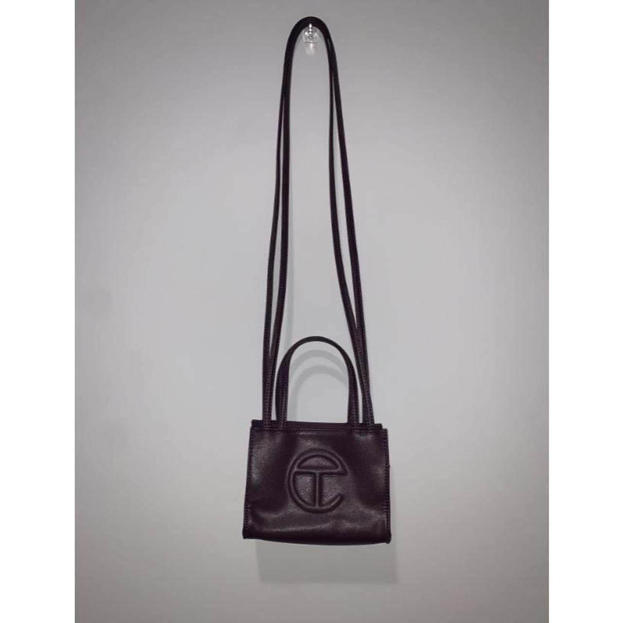 Telfar eggplant mini bag with strap - Depop