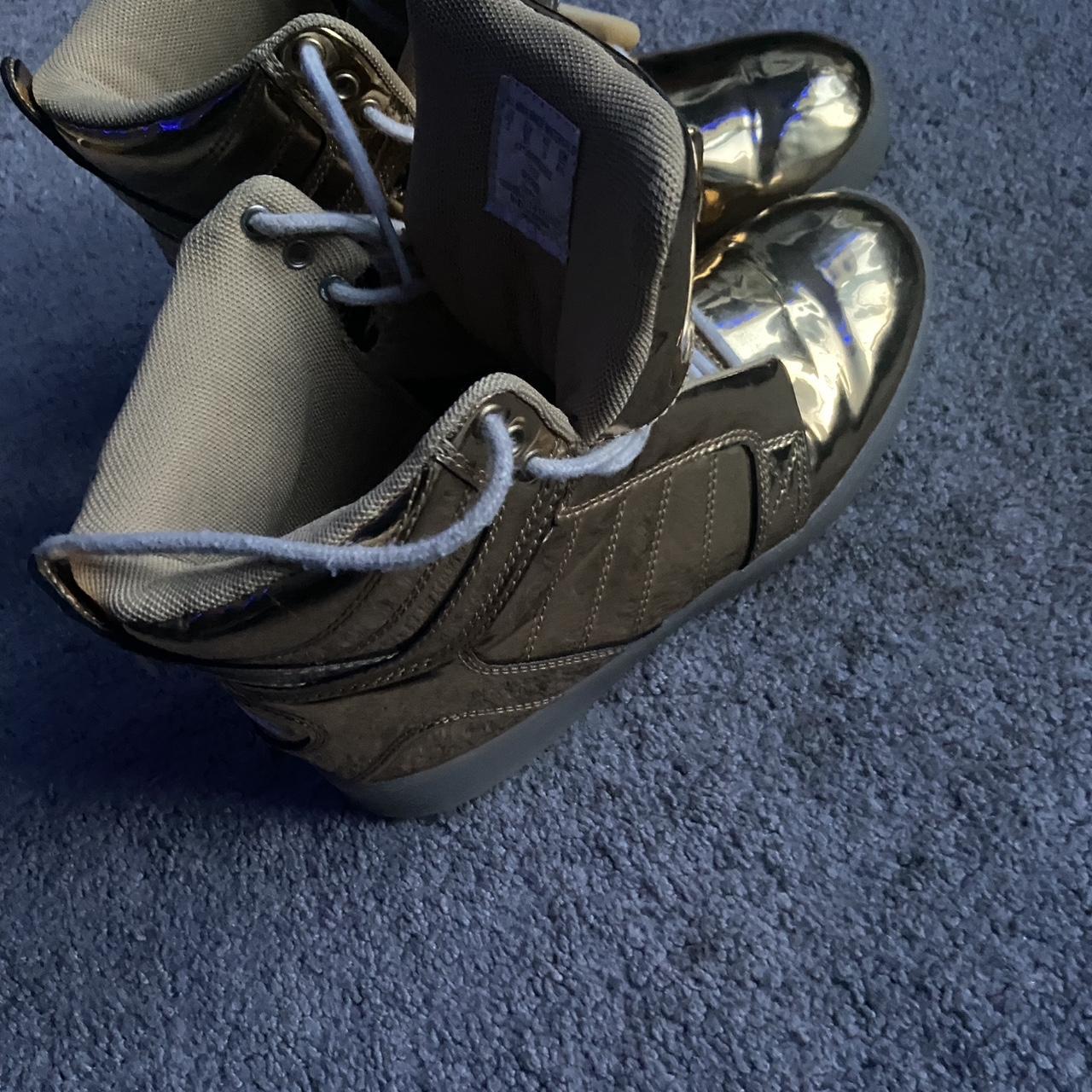 solid gold shiny osiris light up shoes i love these... - Depop