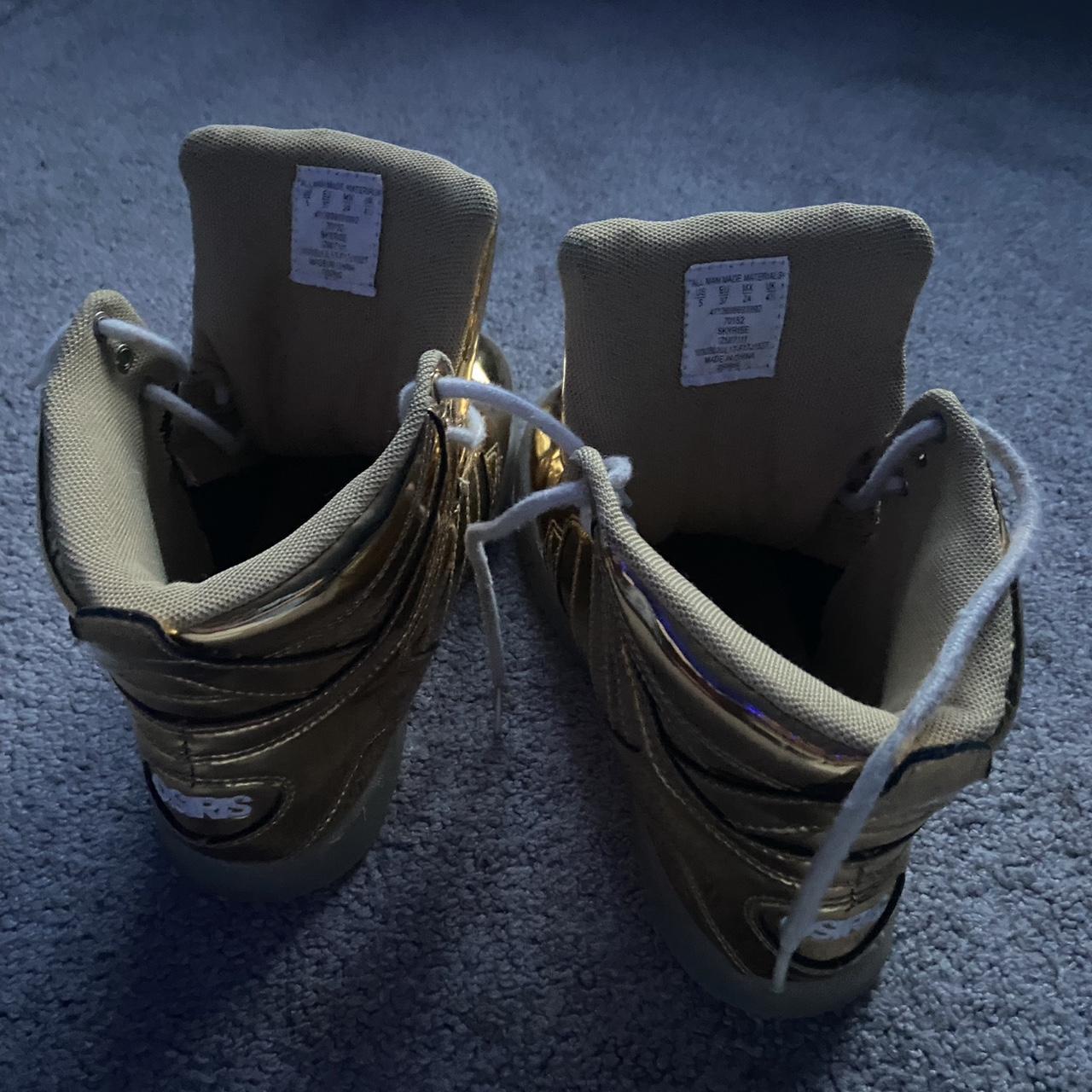 solid gold shiny osiris light up shoes i love these... - Depop