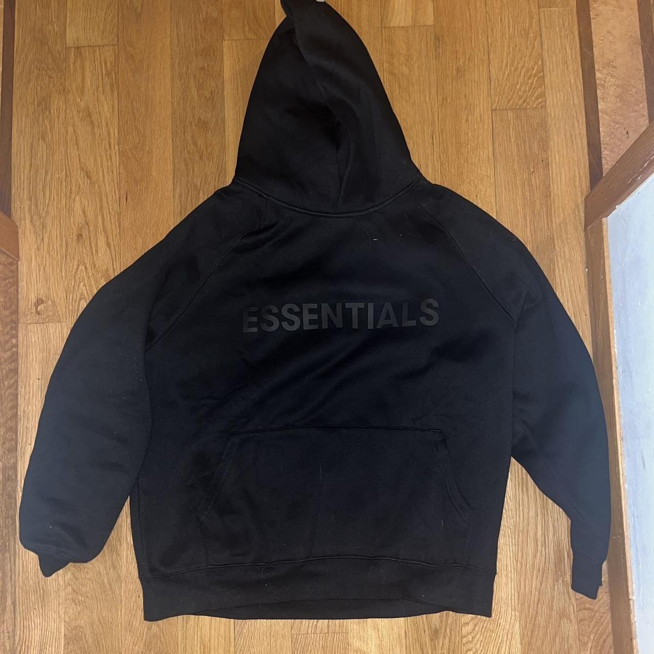 Small Black Essentials hoodie - Depop
