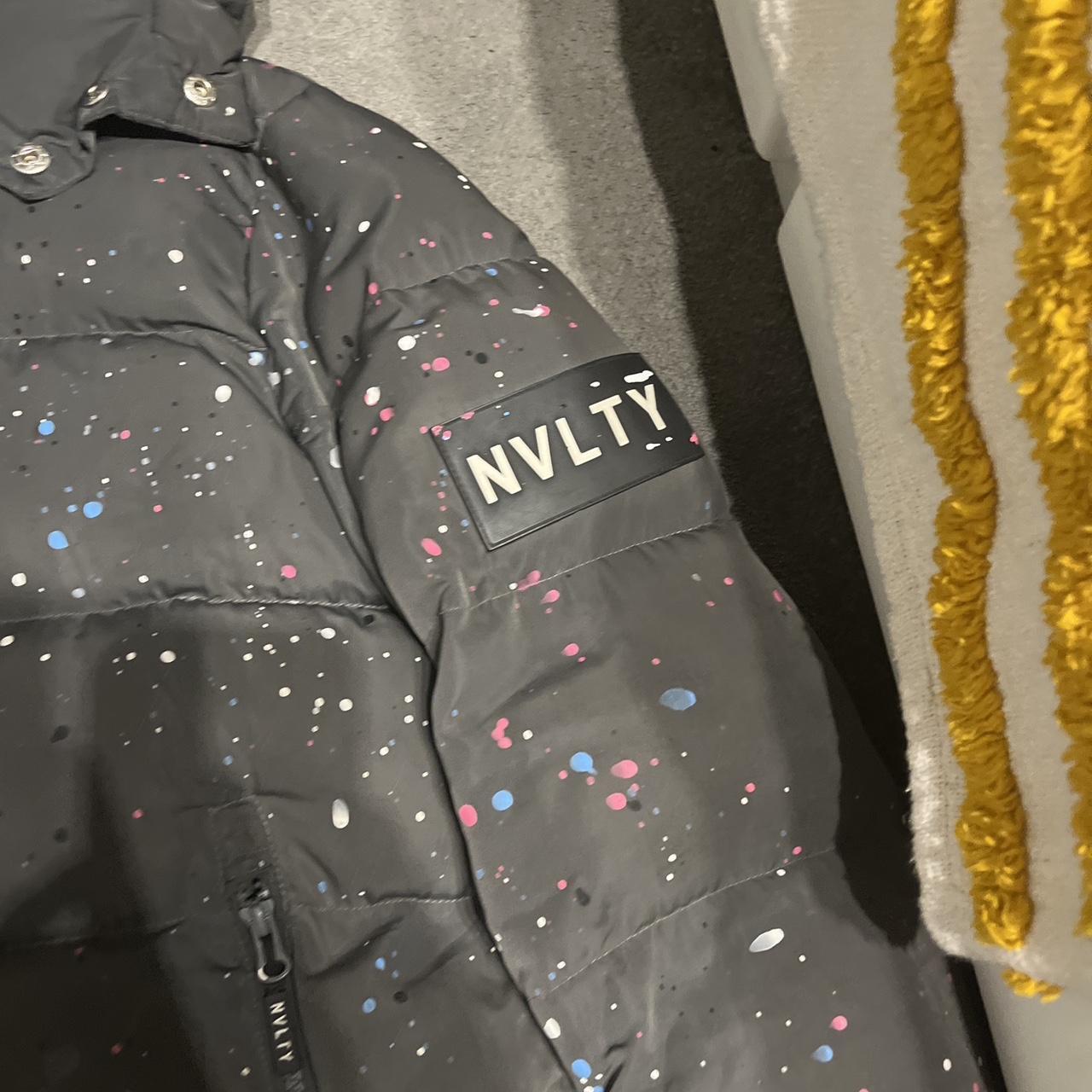 Used Grey Nvlty Puffer Jacket - Depop