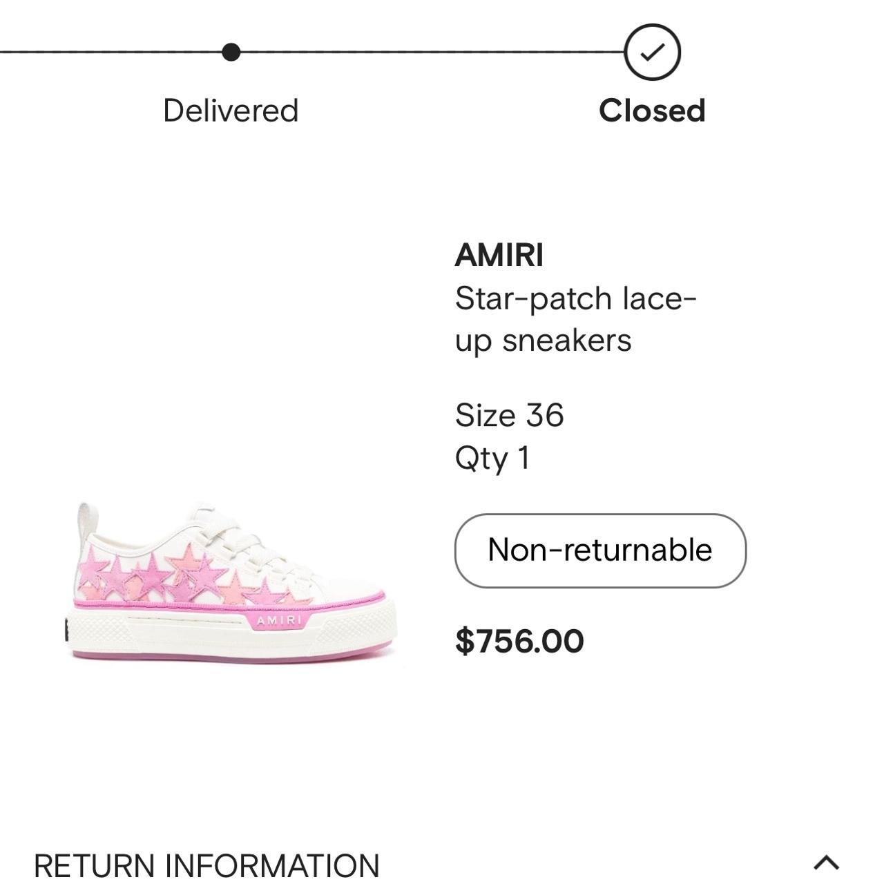 White and pink amiris authentic worn twice still in... - Depop