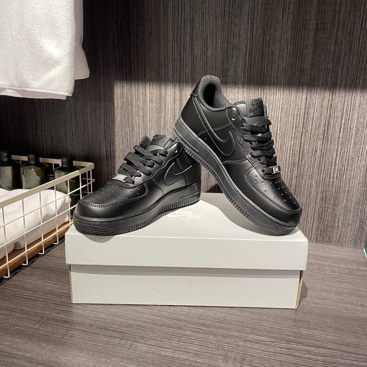 Black Nike Air Force 1 trainers Brand new unworn in box | Depop