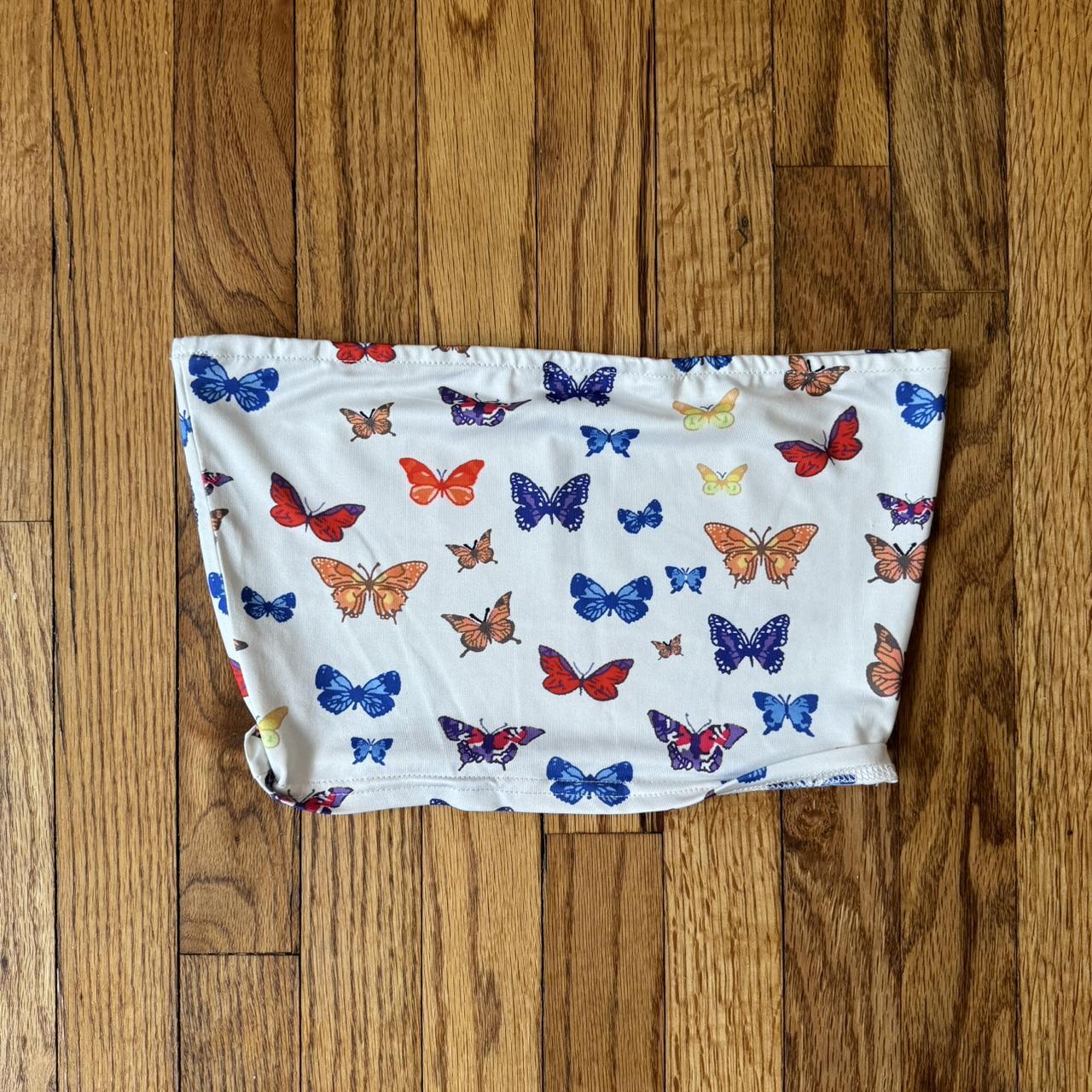 butterfly tube top - Depop
