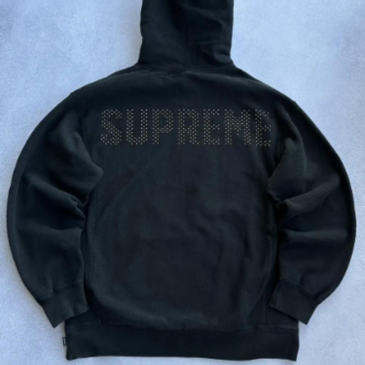 Supreme Rhinestones Black Hoodie Size Men's / US L... | Depop