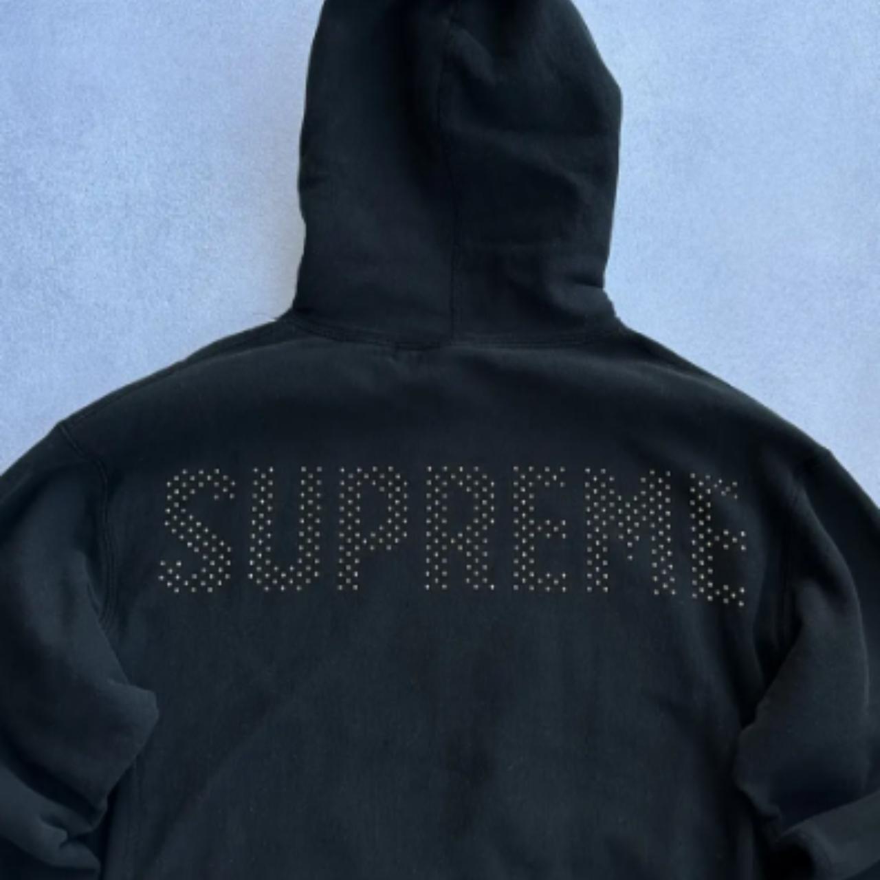 Supreme Rhinestones Black Hoodie Size Men's / US L... | Depop