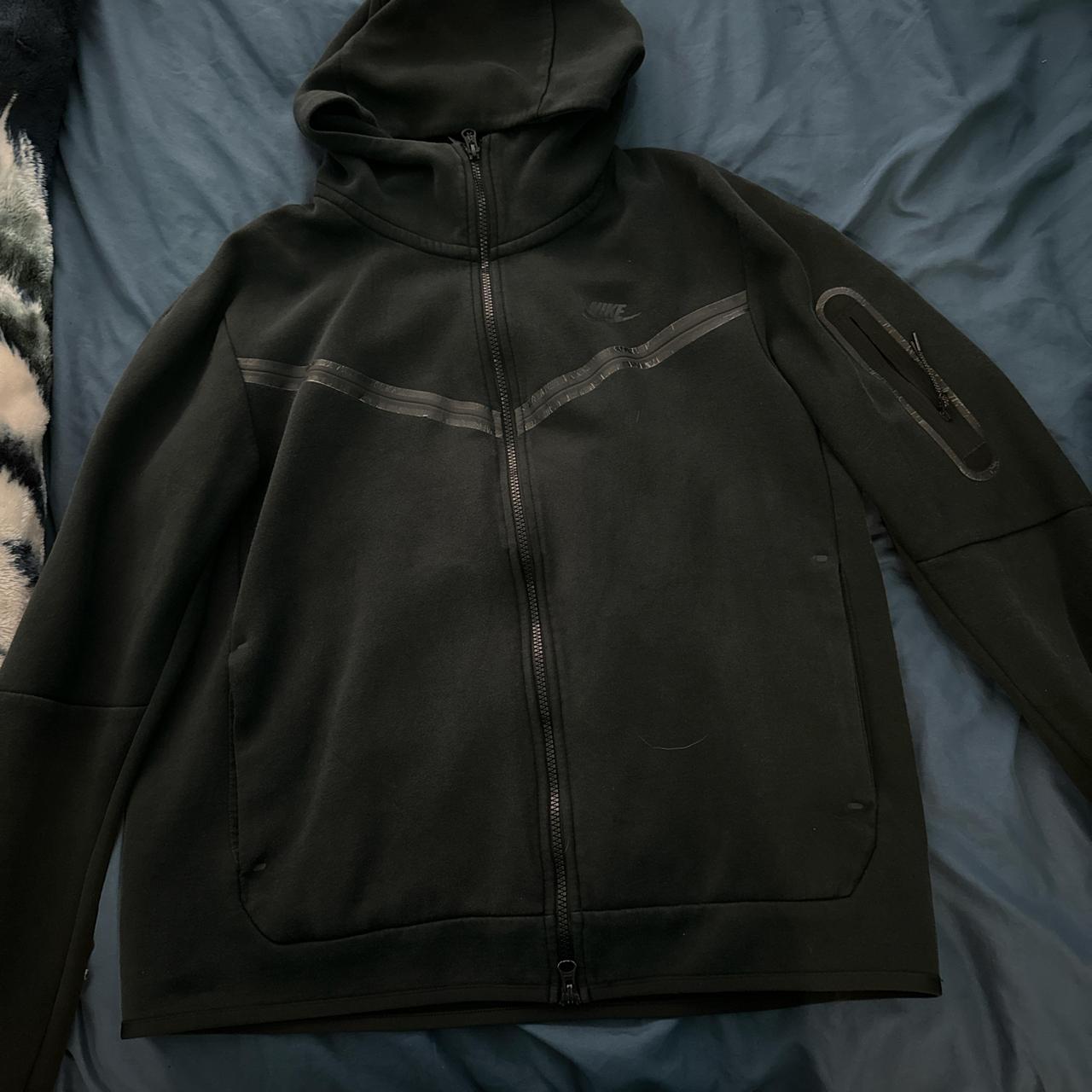 Medium Black Nike Tech Little damage on the stripes - Depop