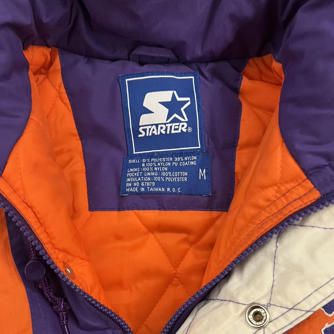 Vintage 90s Clemson Tigers starter puffer... - Depop