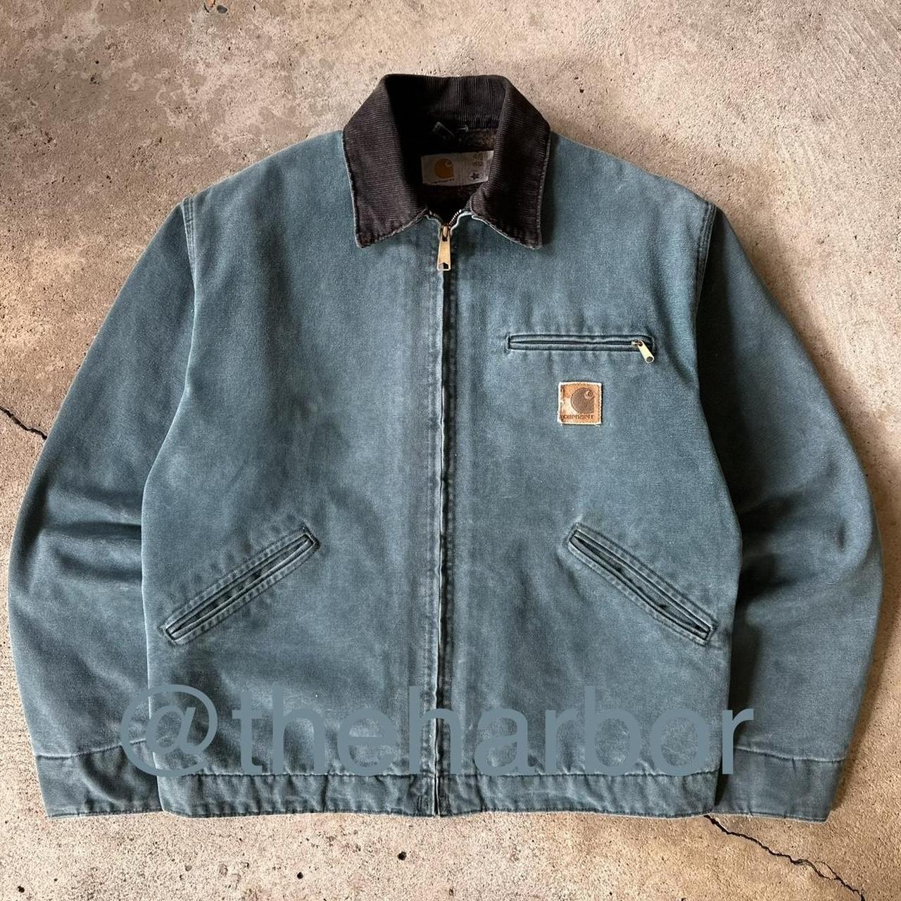 Vintage Carhartt Detroit J43 HTG Black corduroy... - Depop