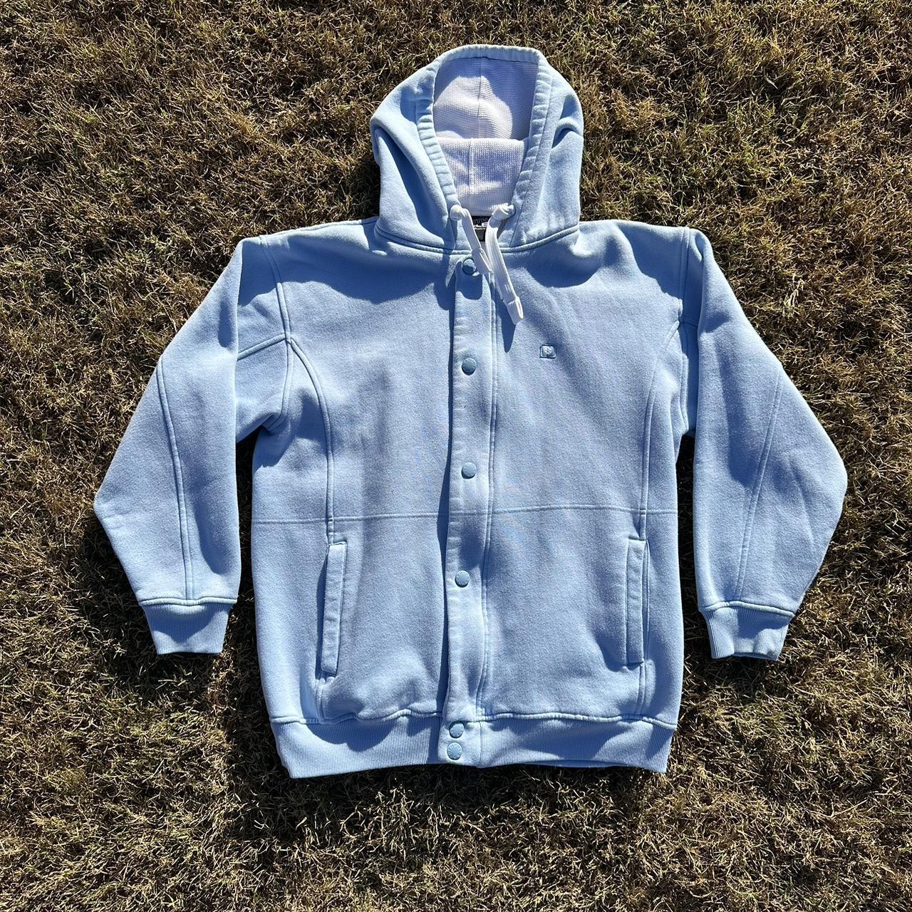 southpole y2k baby blue zip up and button up... | Depop