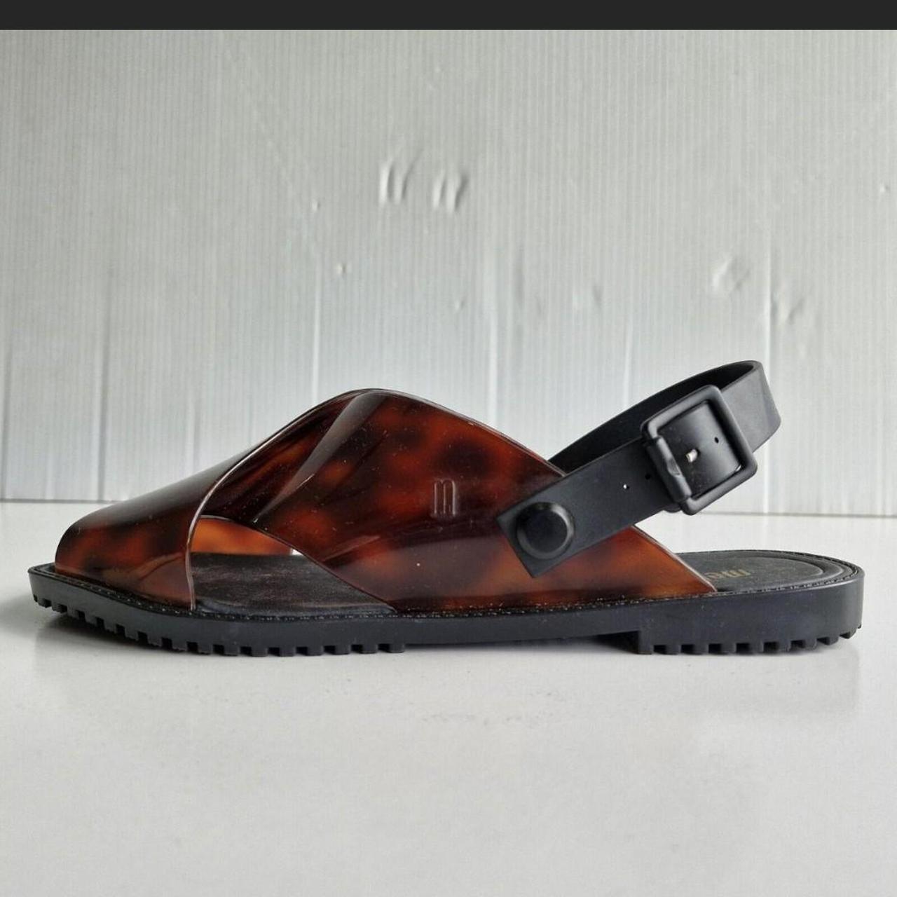 Melissa Tortoise Shell Jelly Slingback Sandals Size... - Depop