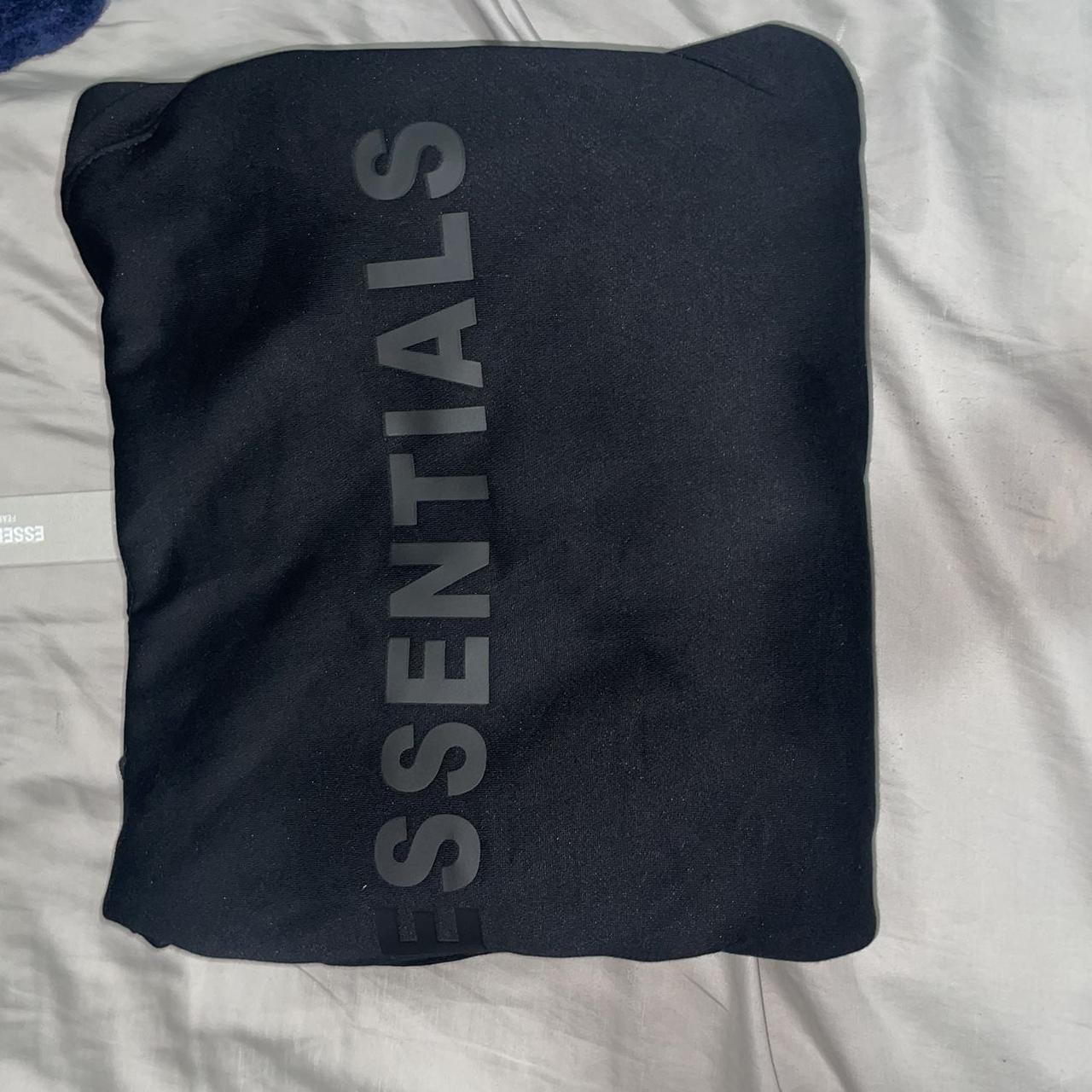 Black essentials hoodie fear of god Men Large Brand... - Depop