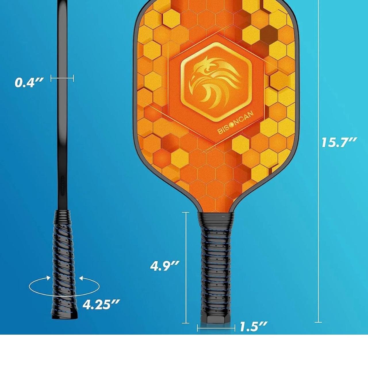 2 Fiberglass Paddles Set, Pickleball Rackets Set... - Depop