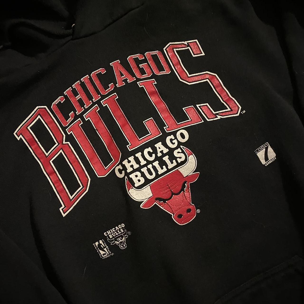 Vintage 80’s/90’s Chicago bulls logo 7 hoodie size... | Depop