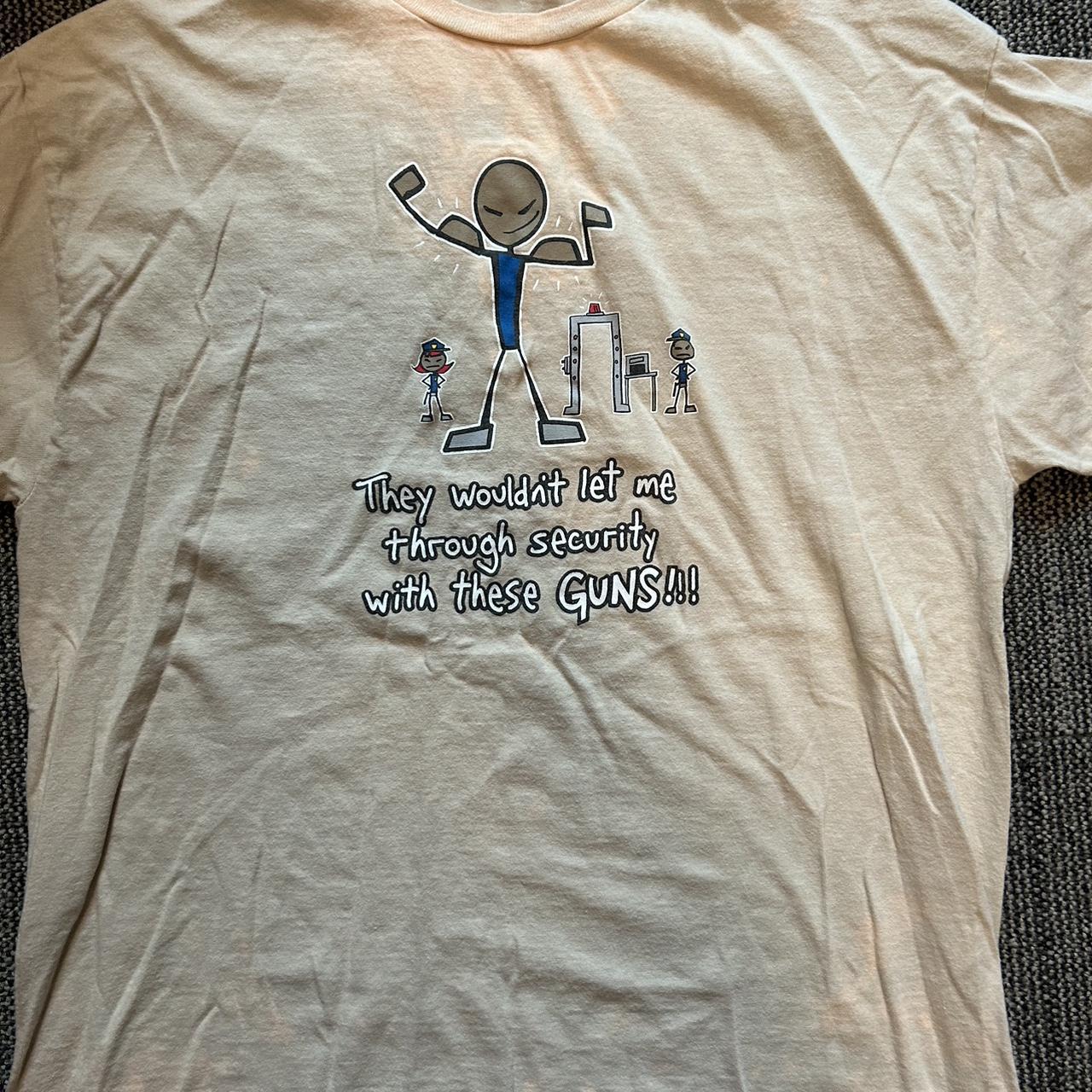 Tan silly funny goofy shirt - Depop