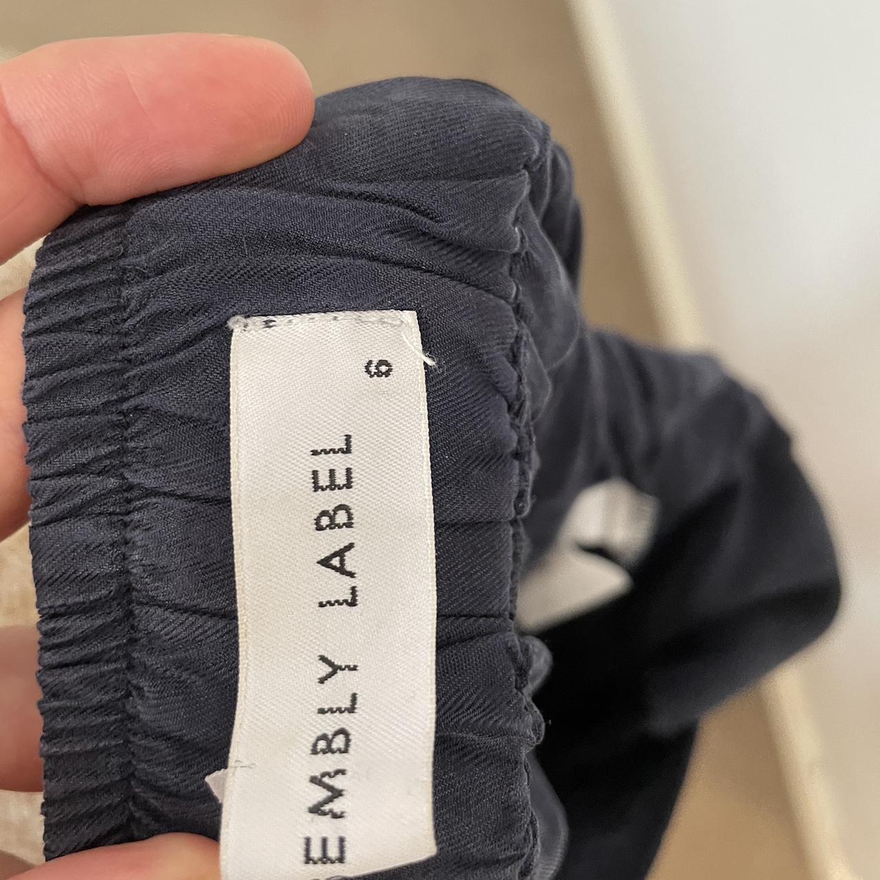 Assembly Label Cupro Pants Navy colour. Size 6,... - Depop