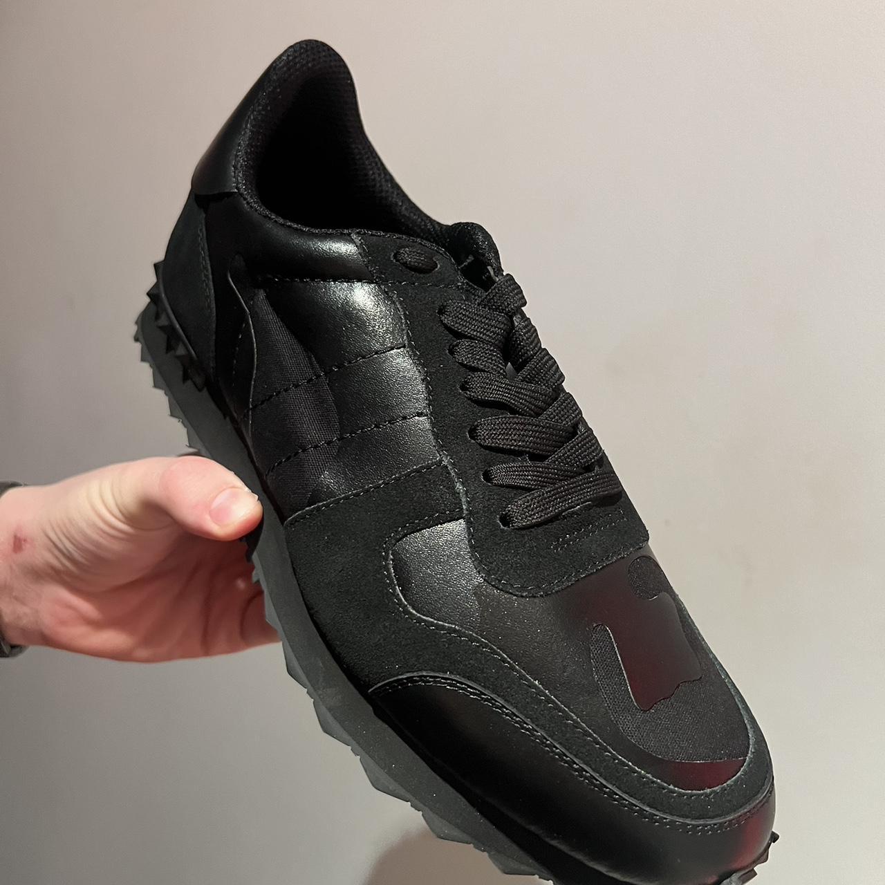 Valentino style AB-46 black trainers in men’s size... - Depop