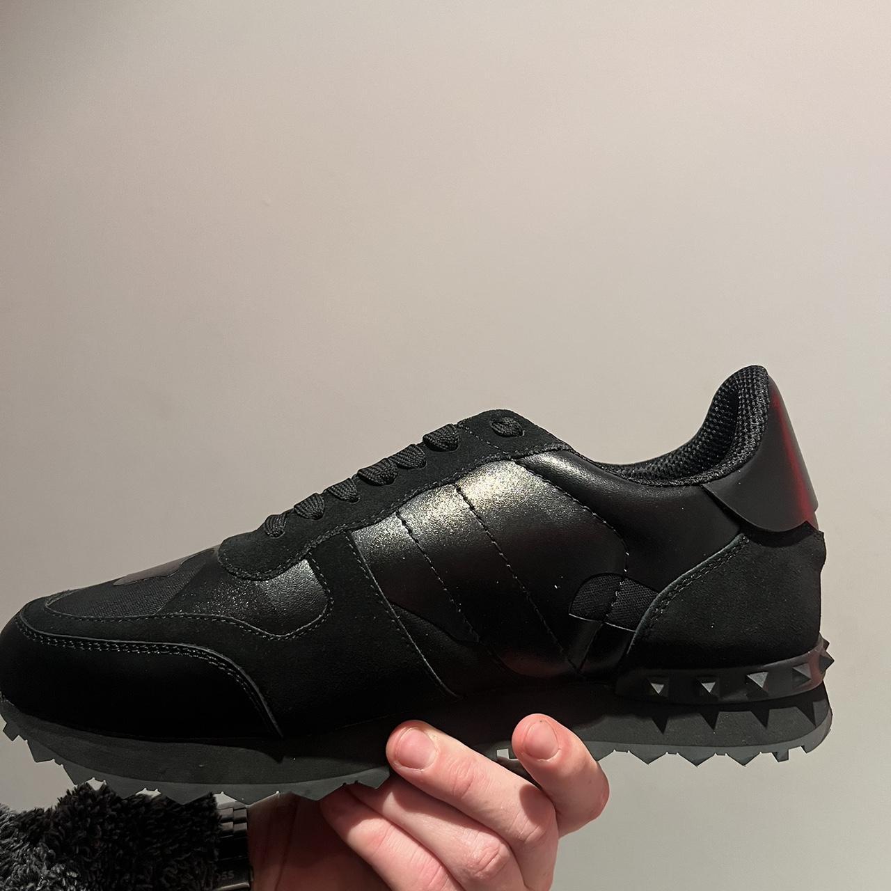 Valentino style AB-46 black trainers in men’s size... - Depop