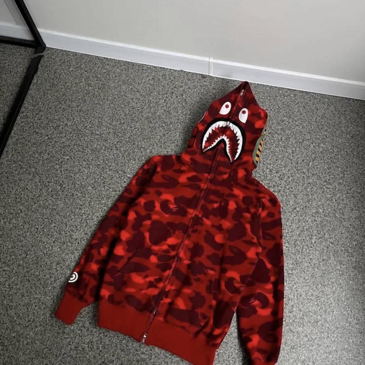 Red Bape Hoodie 100% Authentic Size: Large Shipping... - Depop