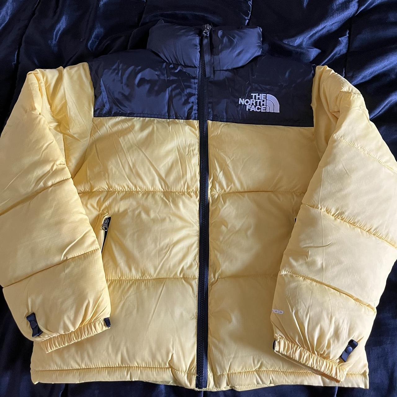 Yellow north face tnf puffer nuptse 700 coat dm with... - Depop
